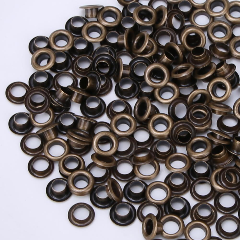 DOACT 100 Pcs Grommets Eyelets, 5MM Brass Eyelets Solid Metal Antique ...