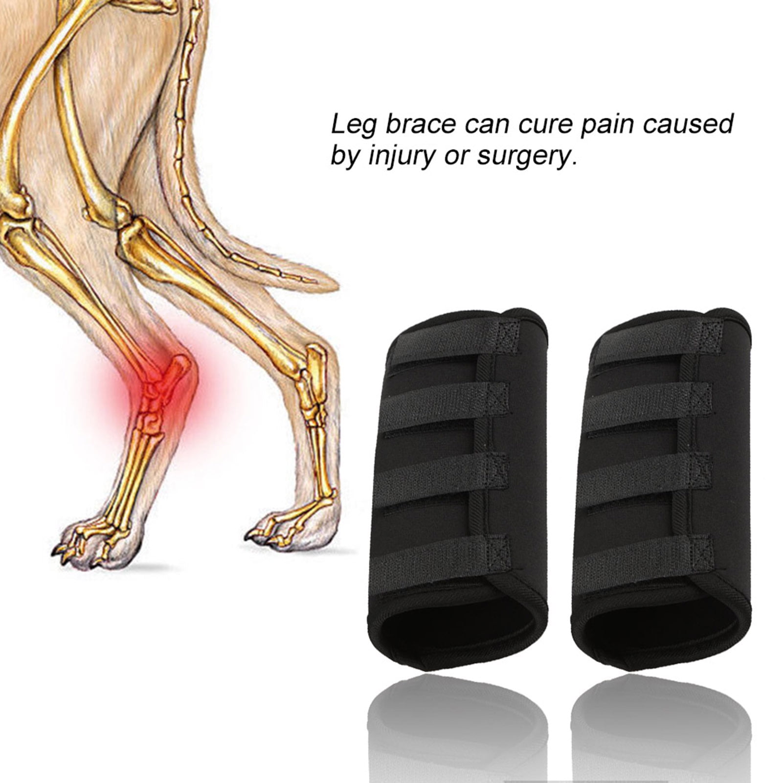 DOACT Dog Legs Wrap,1 Pair of Dog Front Legs Brace Knees Protector Pet ...