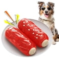 DOAHKSCL Squeaky Hotdog Dog Chew Toy for Aggressive Chewers ...