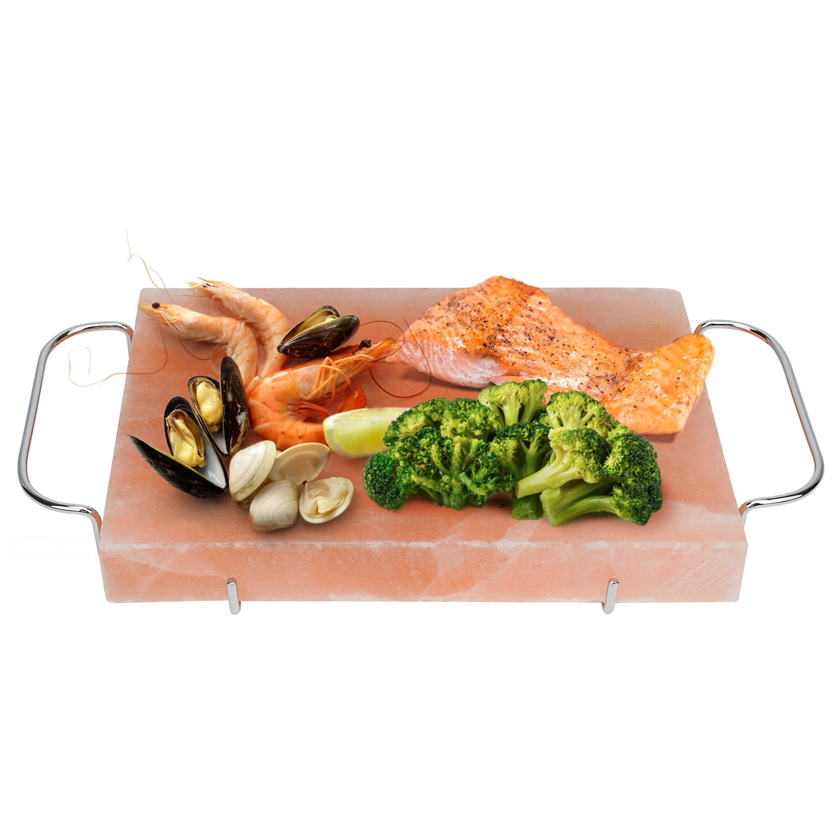 DOBADN Himalayan Salt Block VTF5 Cooking Plate with Metal Support, Food ...