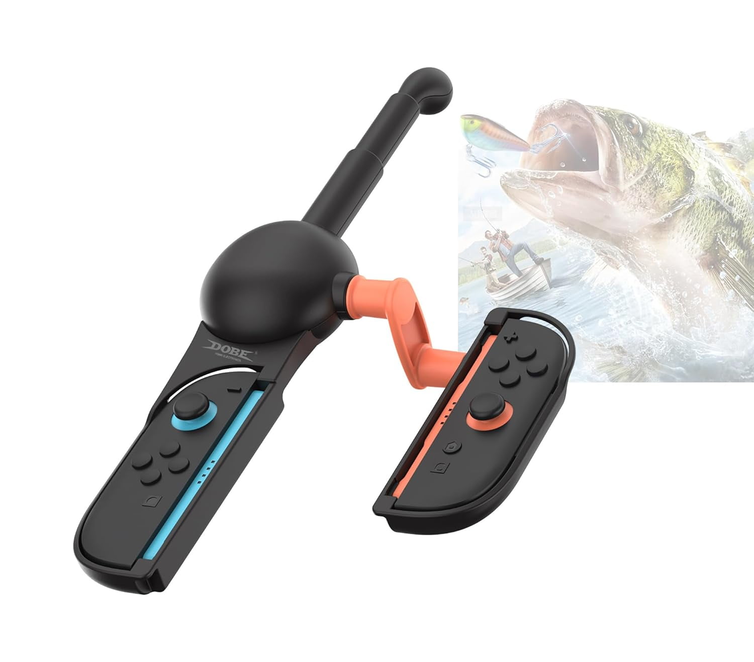 DOBE FOMIS ELECTRONICS Fishing Rod for N-Switch 2 Joycon, Fishing Game ...