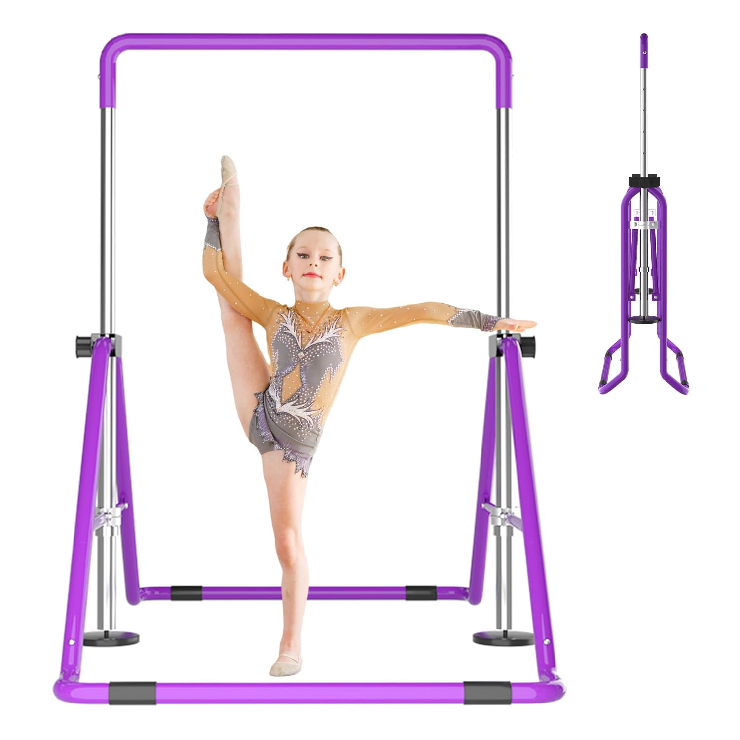 DOBESTS Gymnastics Bar, Kids Folding Horizontal Bar, Adjustable Height ...