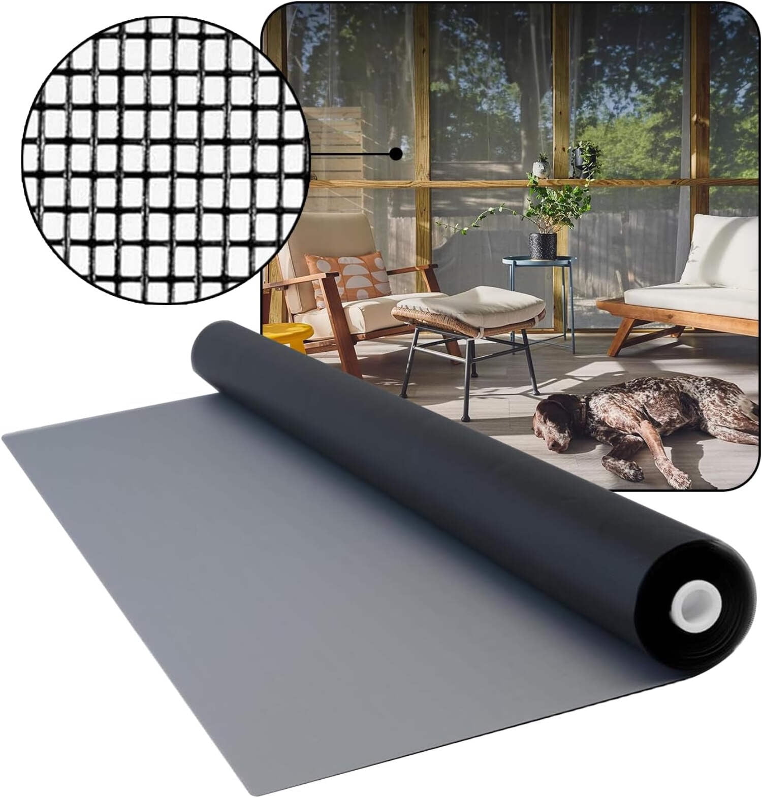 DOCA 36 in X 100 Ft Window Screen Mesh - Window Screen Replacement ...