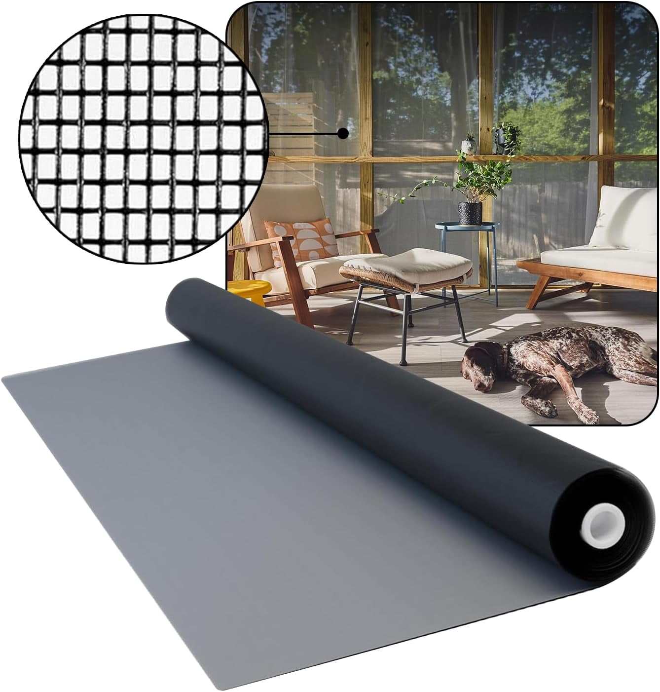 DOCA 36 in x 100 ft Window Screen Mesh - Window Screen Replacement ...