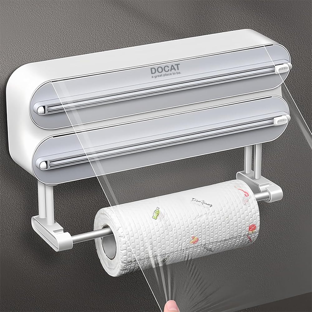 DOCAT Foil Paper Cutter and Holder 3 in 1 Magnetic Aluminum Foil and ...