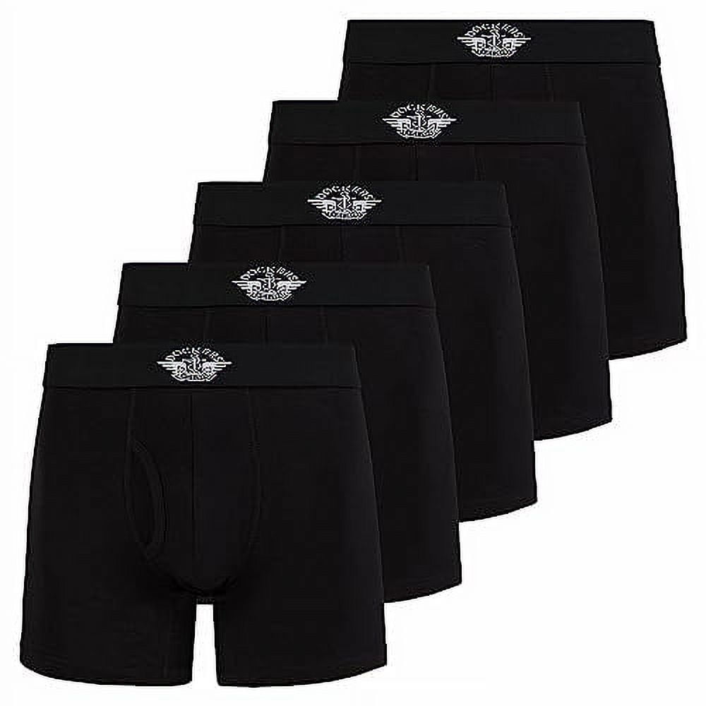 DOCKERS Mens Boxer Briefs Breathable Cotton Underwear for Men Pack of 5 ...