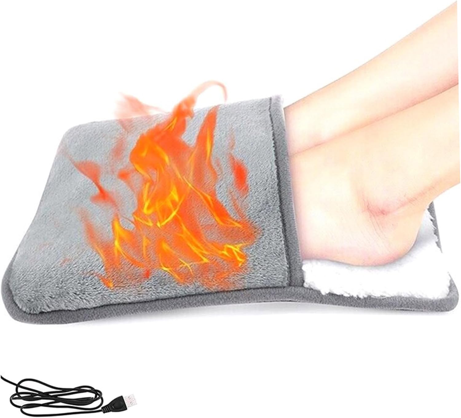 DOCLAKE Electric Heated Foot Warmer Soft Washable Portable Foot Heater ...