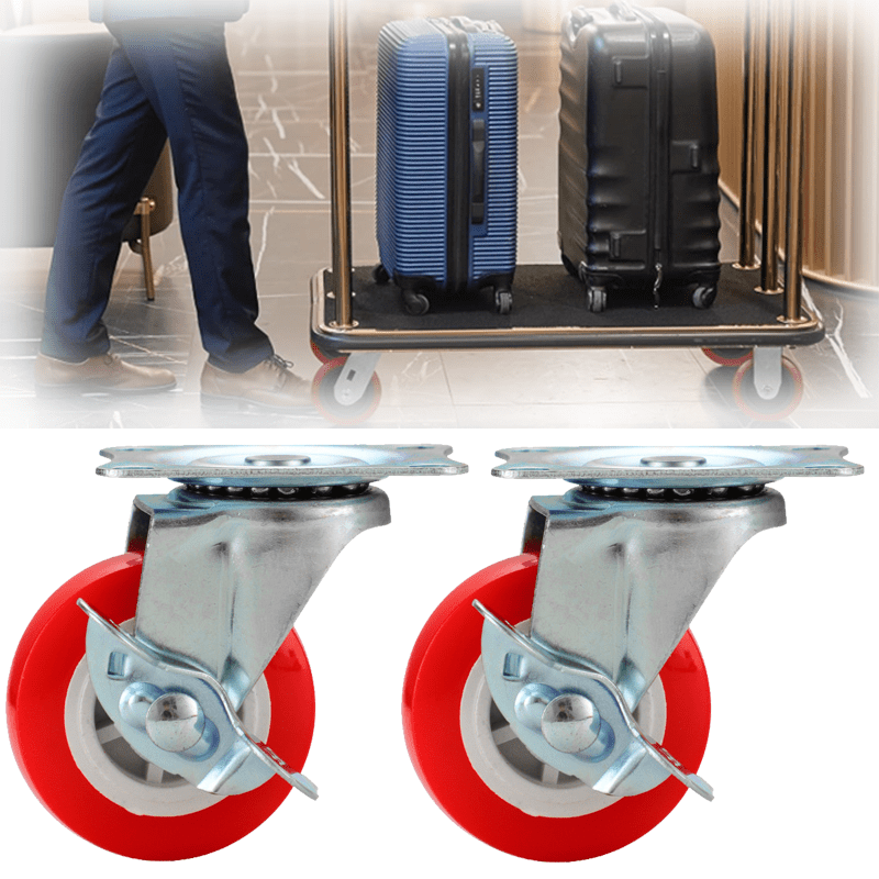 DOCRELD 3 inch Swivel Castor Wheels,Noiseless Universal Wheel with ...