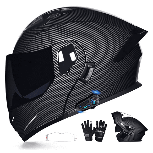 DOCRELD Bluetooth Motorcycle Helmet,Motorcycle Bluetooth Modular Helmet ...