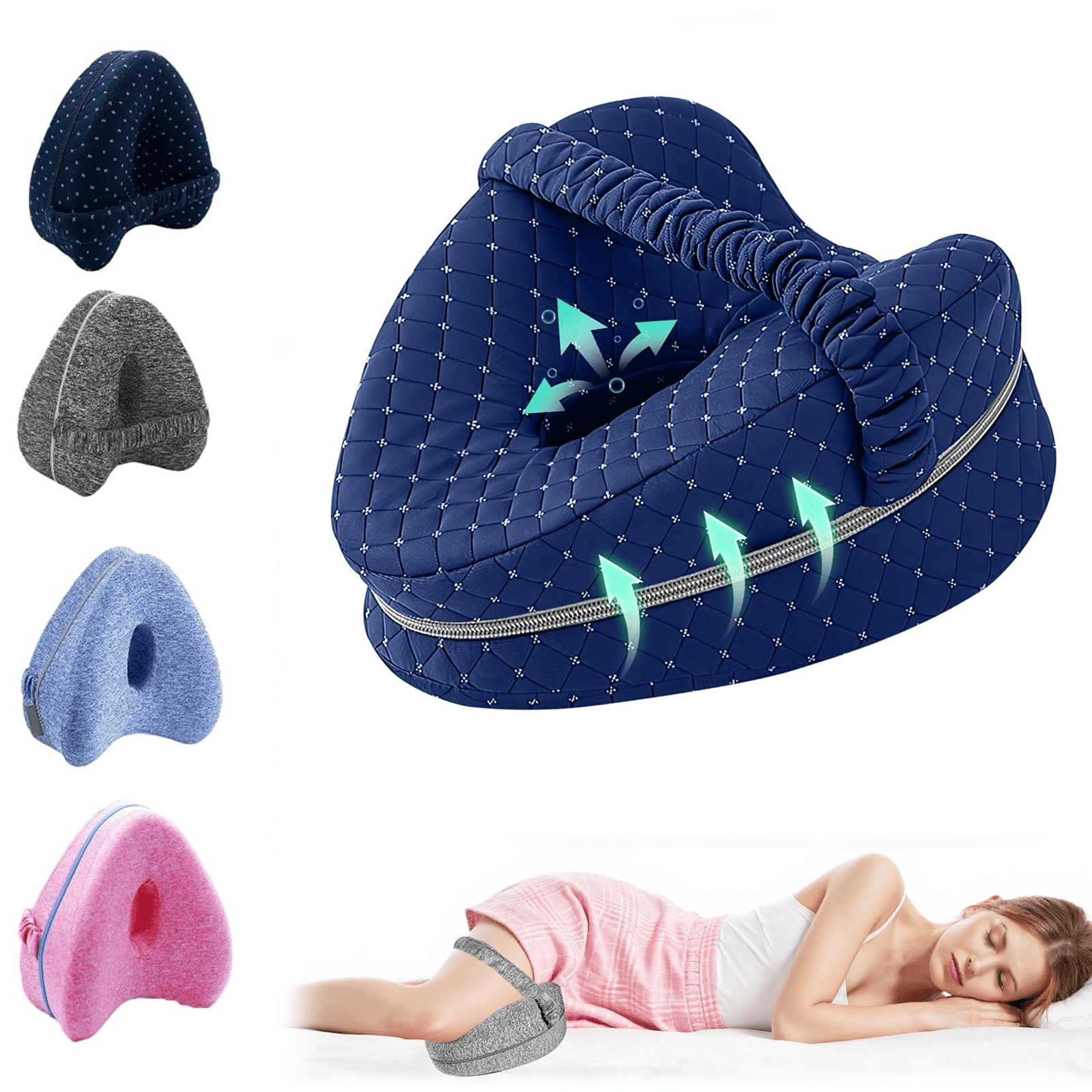 DOCRELD Hip Alignment Pillow,Between Leg Pillow for Side Sleeping,Ergonomic Design Smooth Spine ...