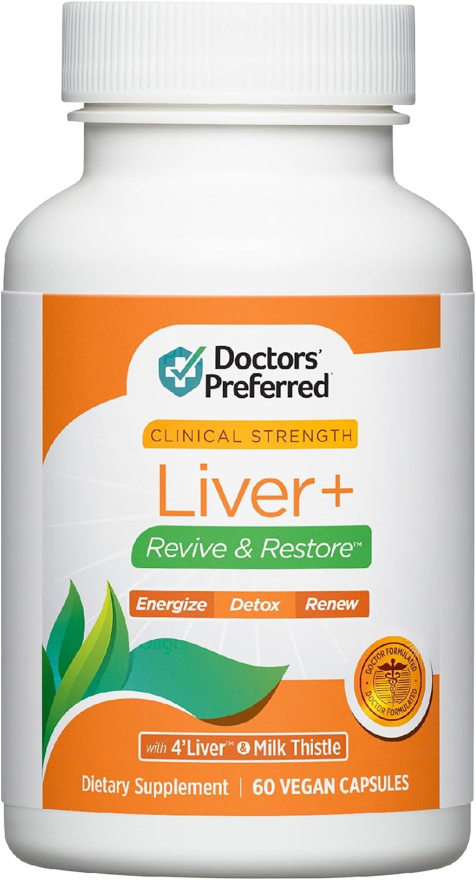 DOCTORS' PREFERRED Liver+ Revive & Restore 10-in-1 Formula with Clinically Validated 4?Liver and ...