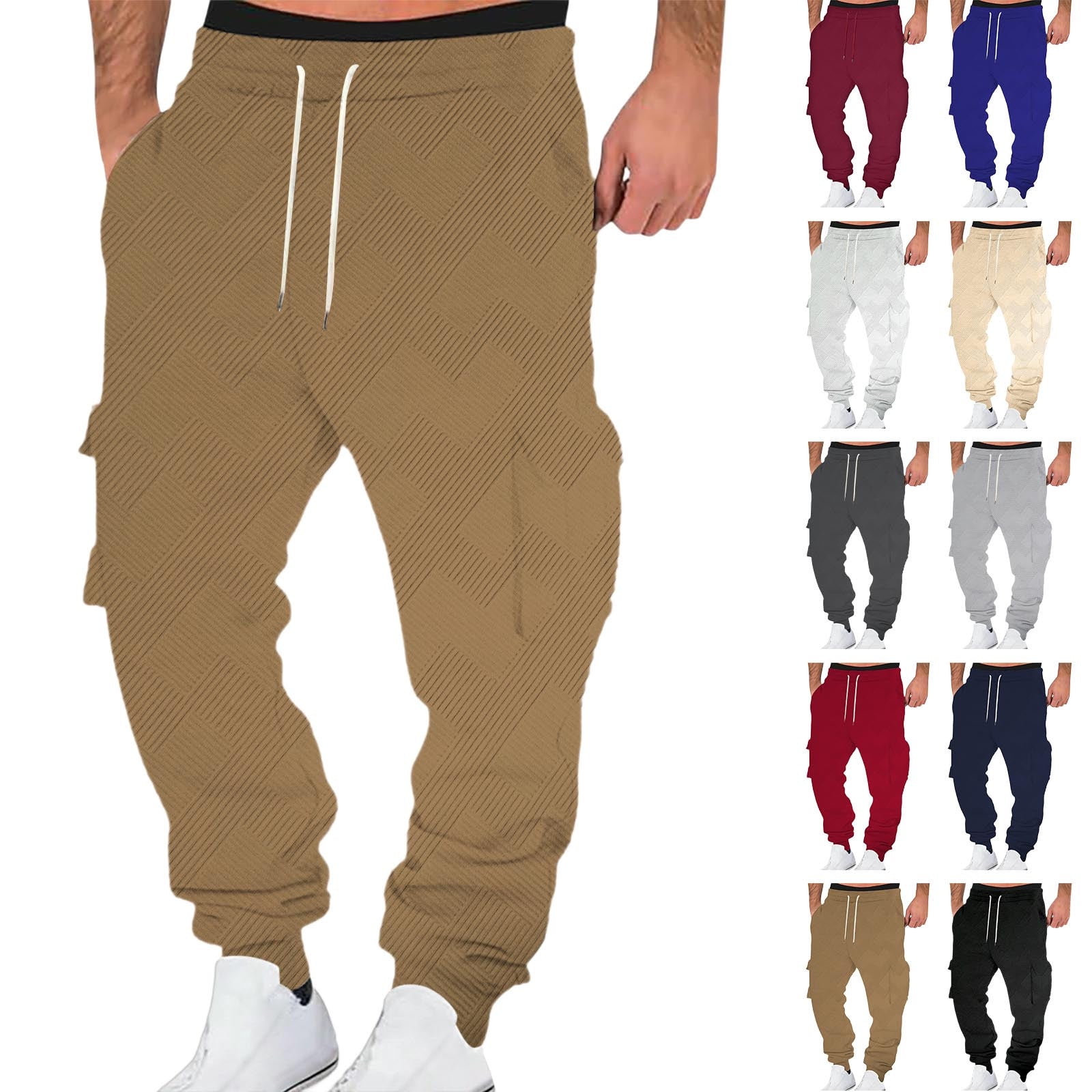 DODADAWANJ Big and Tall Mens Sweatpants with Pockets Thermal Fall ...