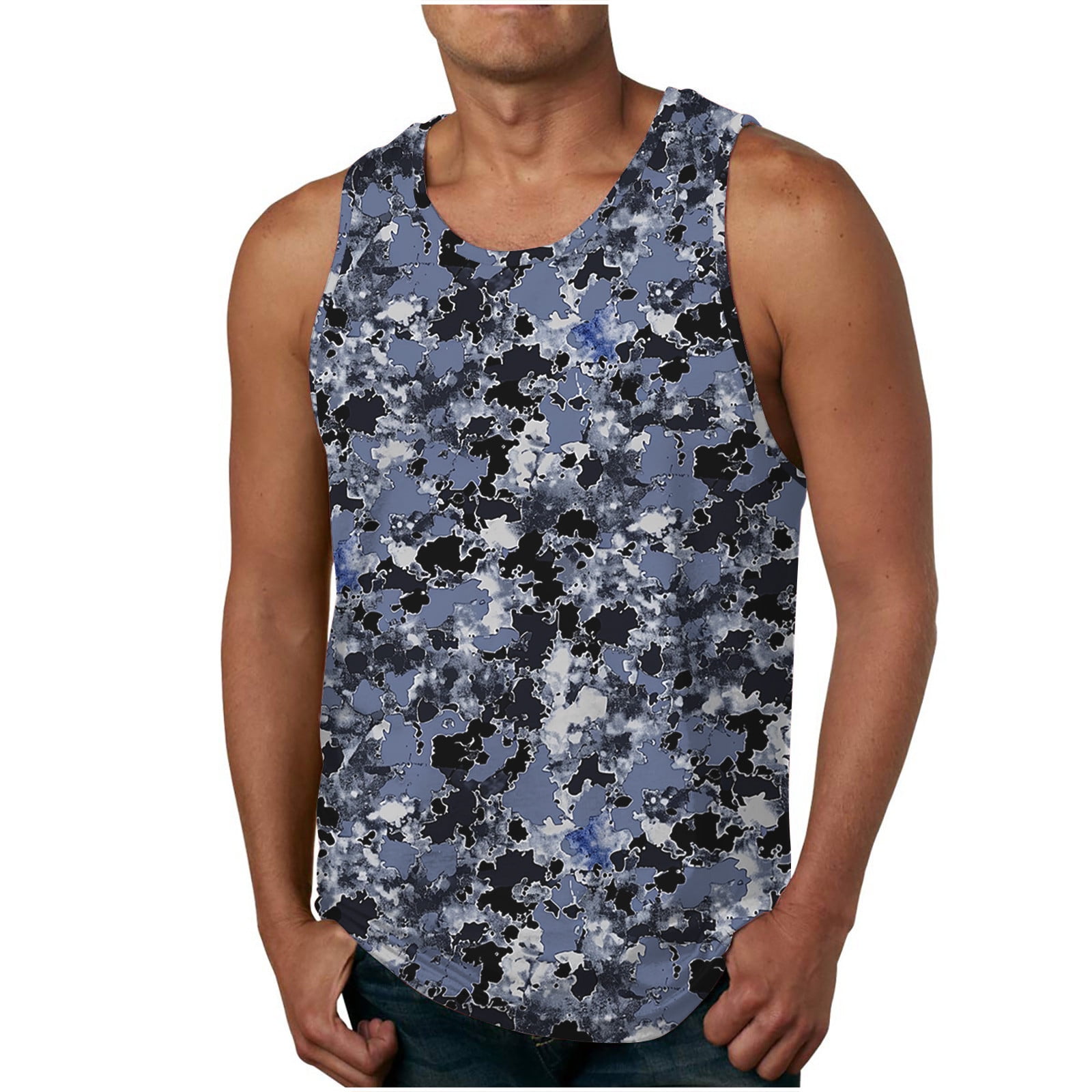 DODADAWANJ Camouflage Tank Tops for Men Summer Quick Dry Sleeveless ...