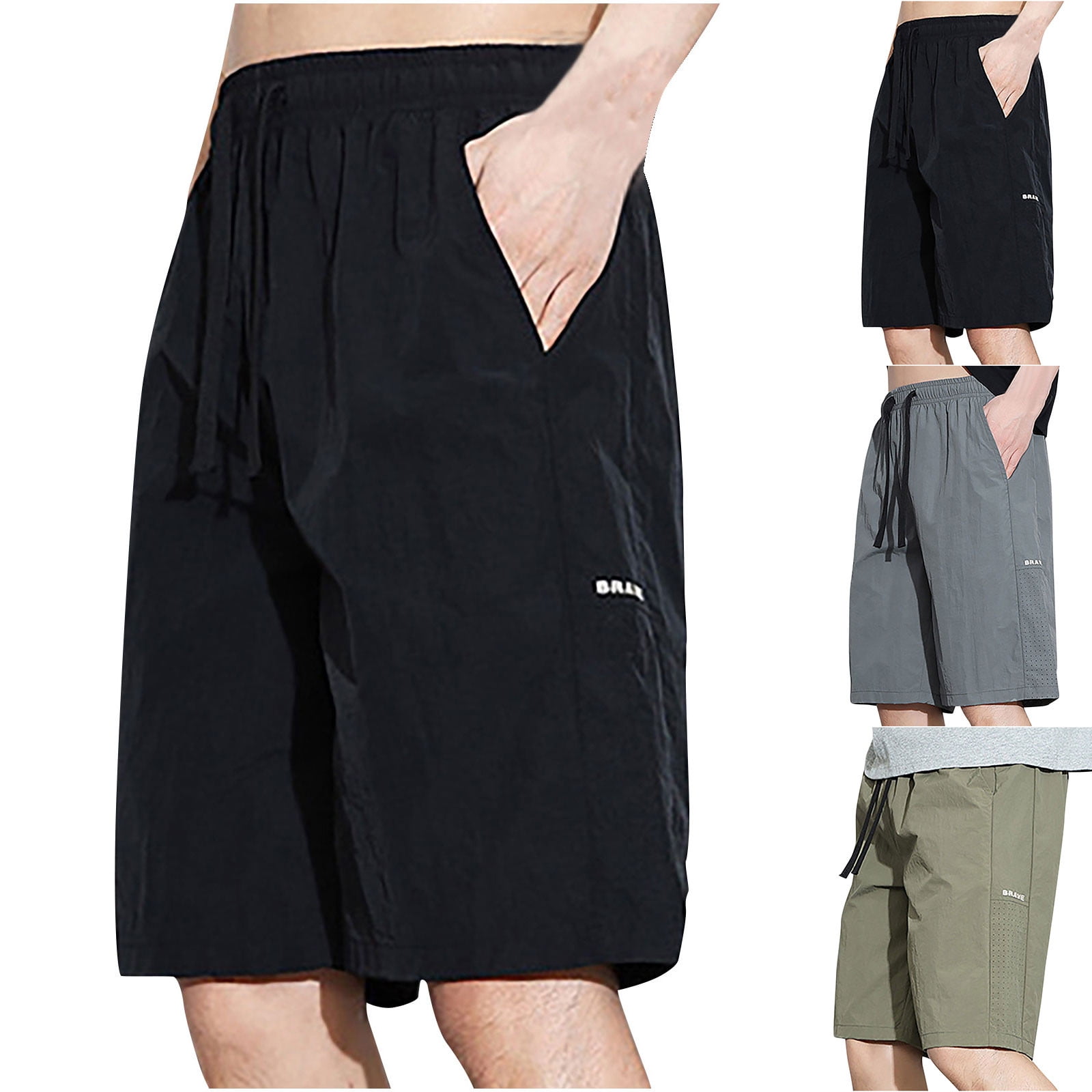 DODADAWANJ Cargo Shorts for Men Summer Classic Fit Work Shorts Workwear ...
