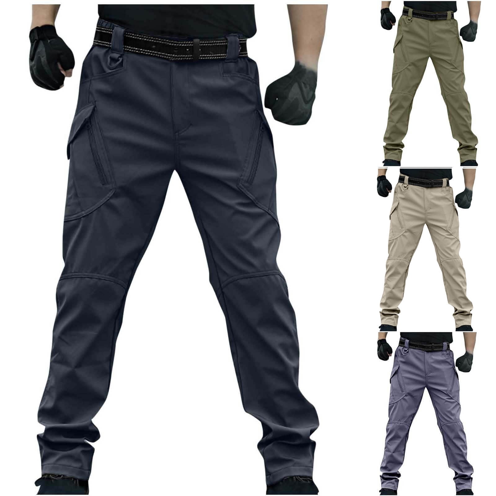 DODADAWANJ Men's Active Fit Cargo Pants with Multi Pockets Expandable ...