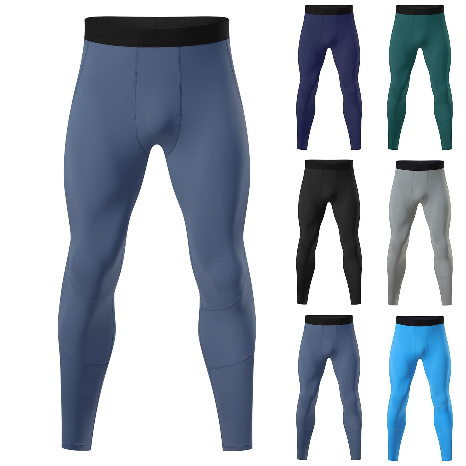 DODADAWANJ Men's Athletic Leggings Elastic Waist Slim Fit Jogging Pants ...