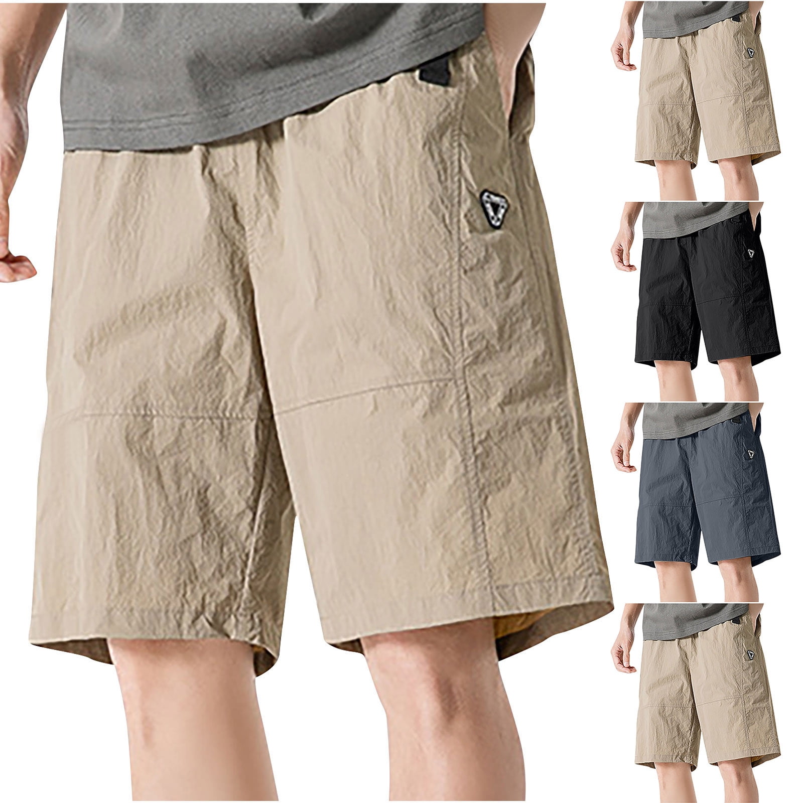 DODADAWANJ Men's Cargo Shorts Casual Classic Fit Work Shorts ...