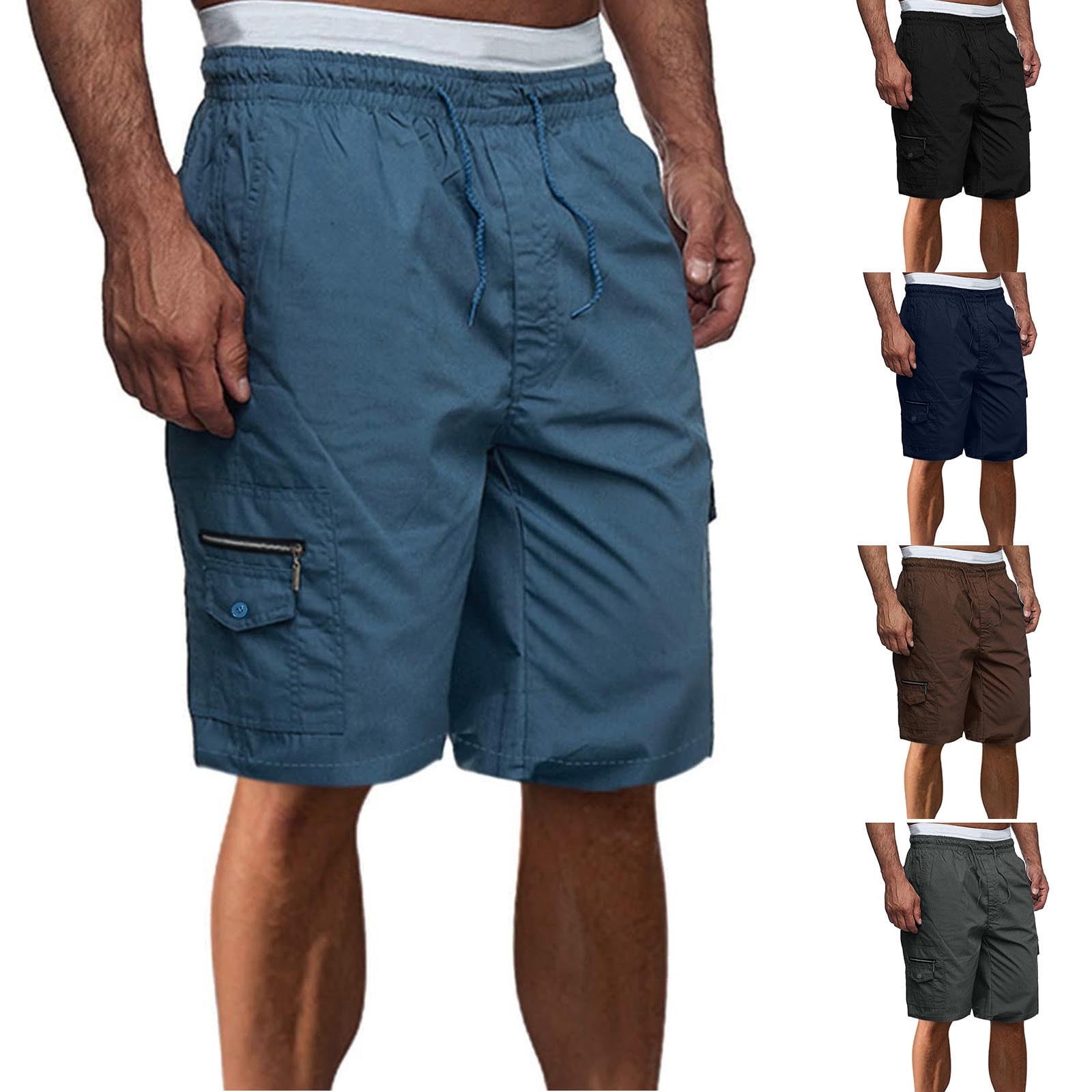 DODADAWANJ Men's Cargo Shorts Outdoor Camping Athletic Shorts Running ...