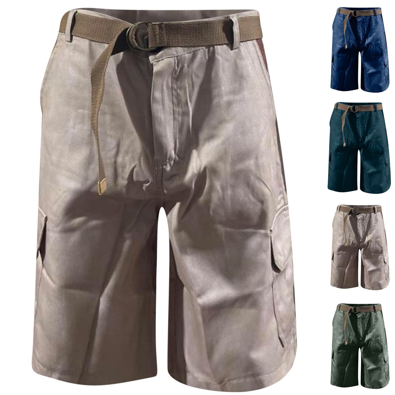 DODADAWANJ Men's Cargo Shorts Summer Classic Fit Work Shorts ...
