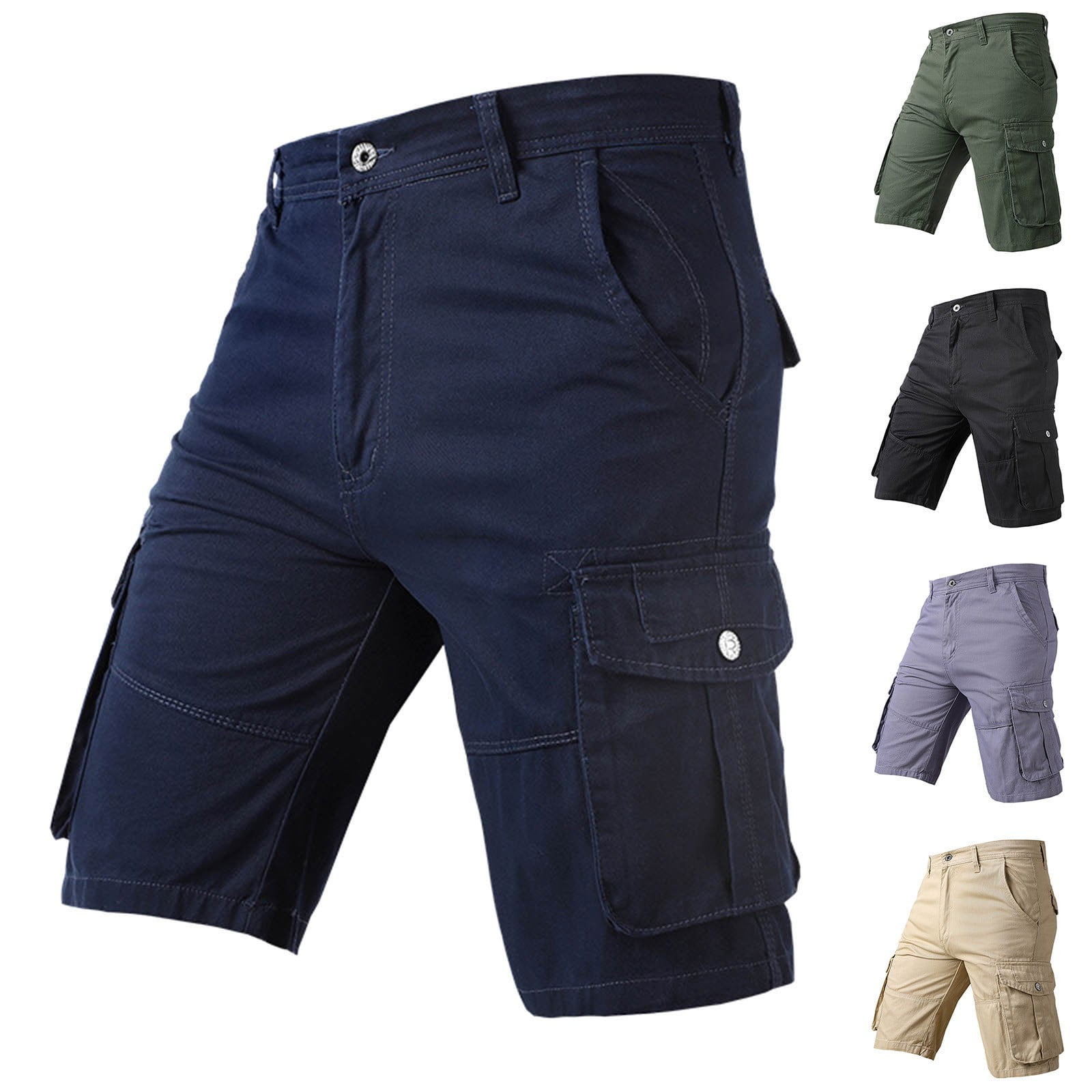 DODADAWANJ Men's Cargo Shorts with Multi Pockets Summer Tactical Work ...
