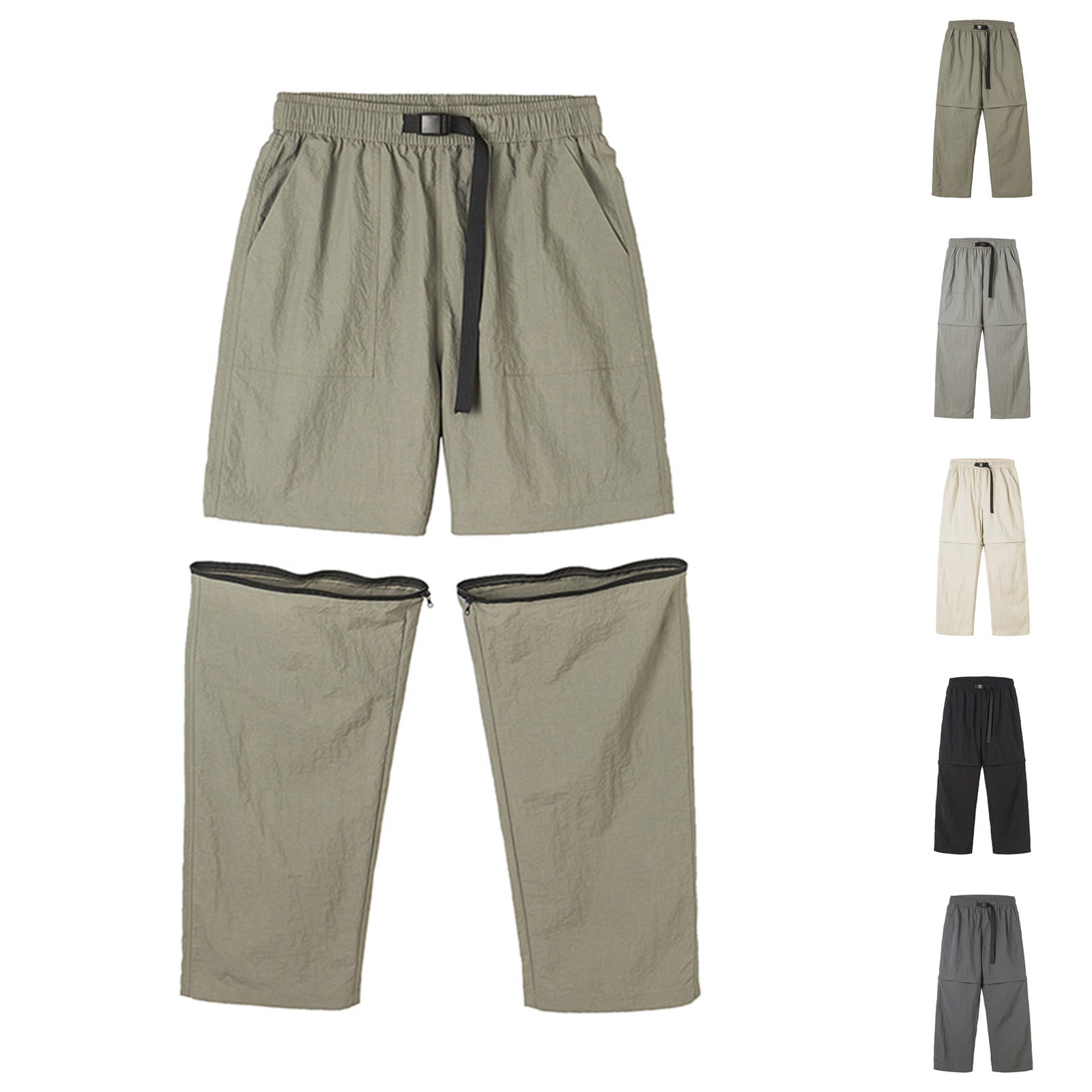 DODADAWANJ Men's Patchwork Cargo Pants Quick Dry Stretch Detachable ...