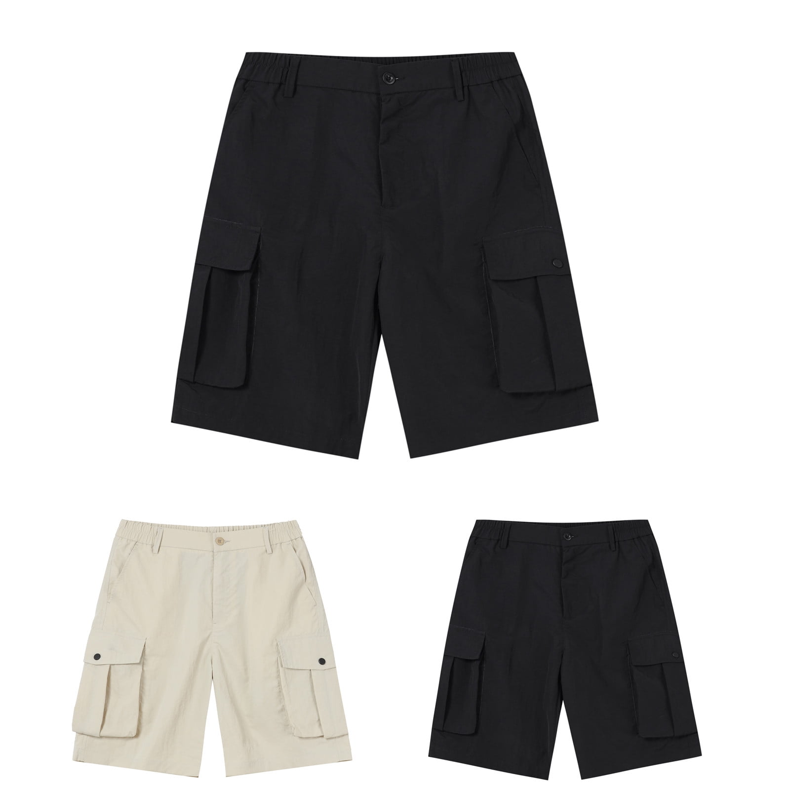 DODADAWANJ Mens Cargo Shorts with Multi Pockets Summer Drawstring Work ...