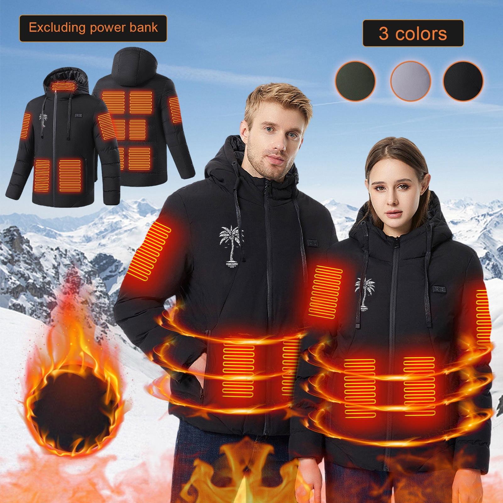 DODADAWANJ Mens Heated Jacket Lightweight USB Rechargeable Electric ...