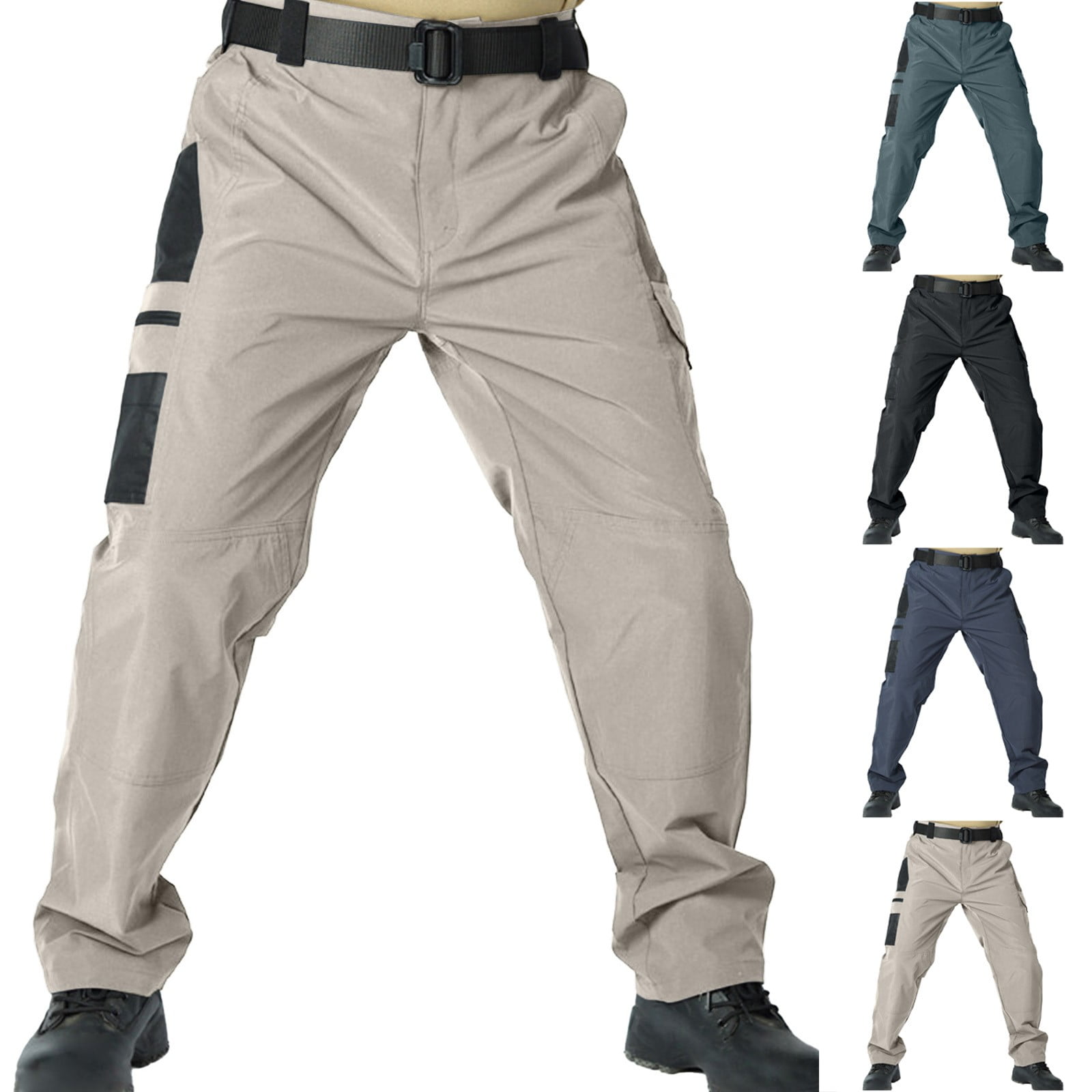 DODADAWANJ Waterproof Cargo Pants for Men Windproof Expandable Waist ...
