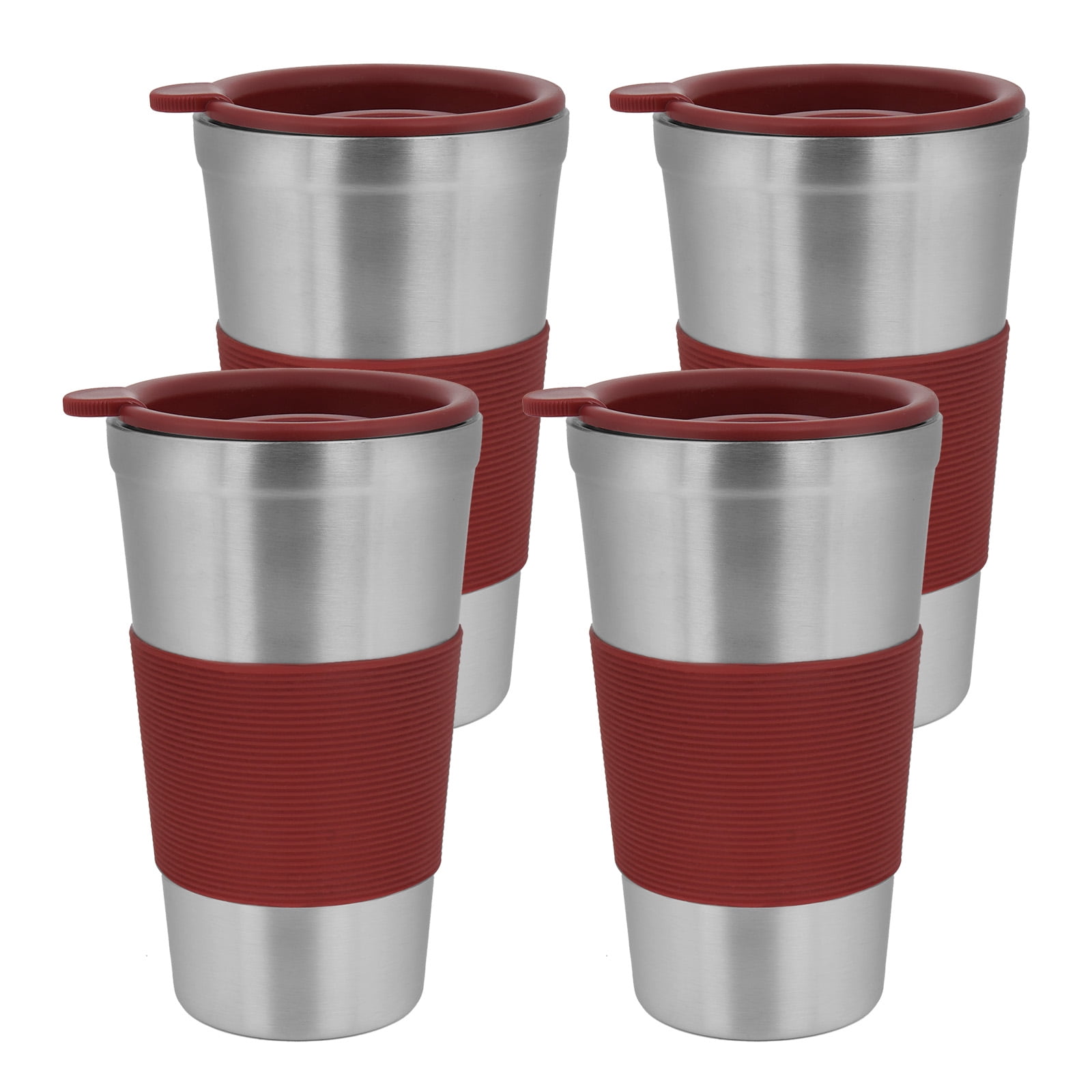 DODAMOUR 16.2 oz Stainless Steel Cups with Lids, Reusable Metal ...