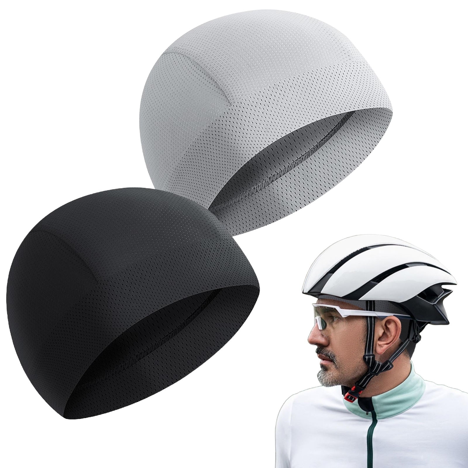 DODAMOUR 2 Pack Cooling Skull Cap for Men, Breathble Cooling Mesh ...