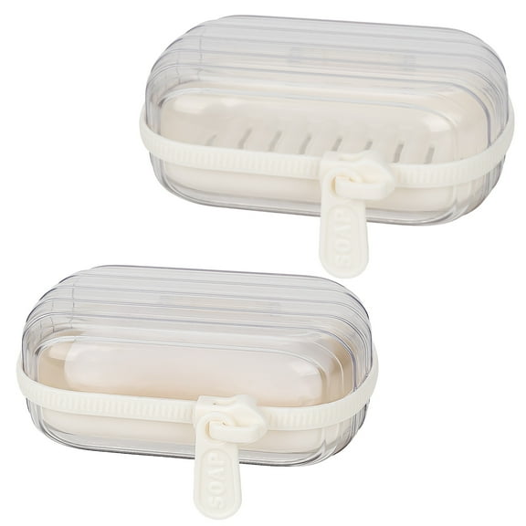 2 Pack Travel Soap Container, Leakproof Soap Holder with Lid, Travel ...