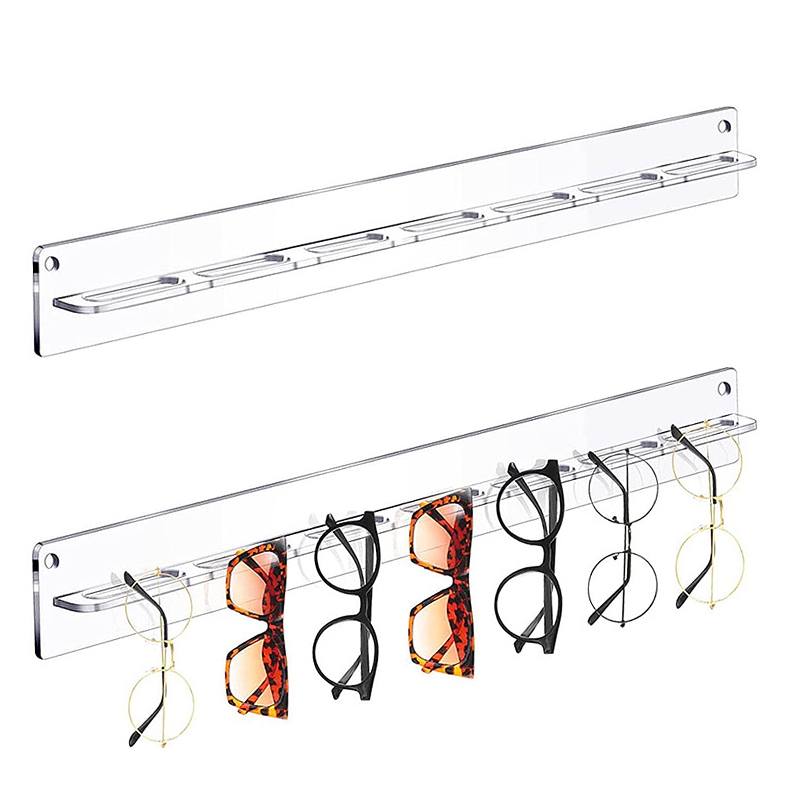 DODAMOUR 2 Pack Sunglasses Organizer for Wall, Acrylic Sunglass Holder ...