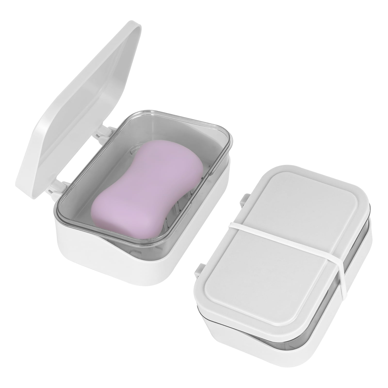DODAMOUR 2 Pcs Bar Soap Box with Lid, Travel Soap Case Holder with ...