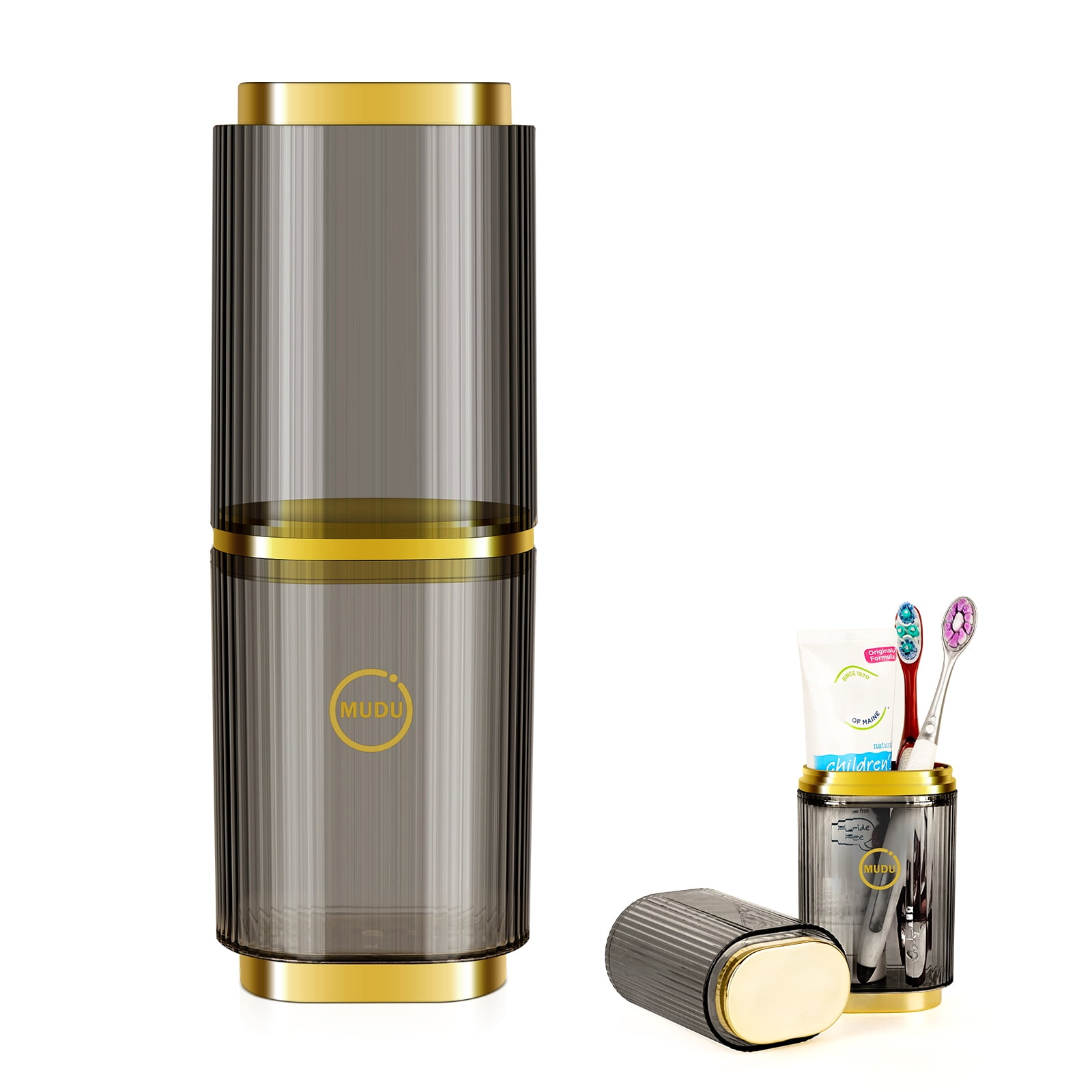 DODAMOUR 2 in 1 Travel Toothbrush Cup Case, Portable Toothbrush Holder ...