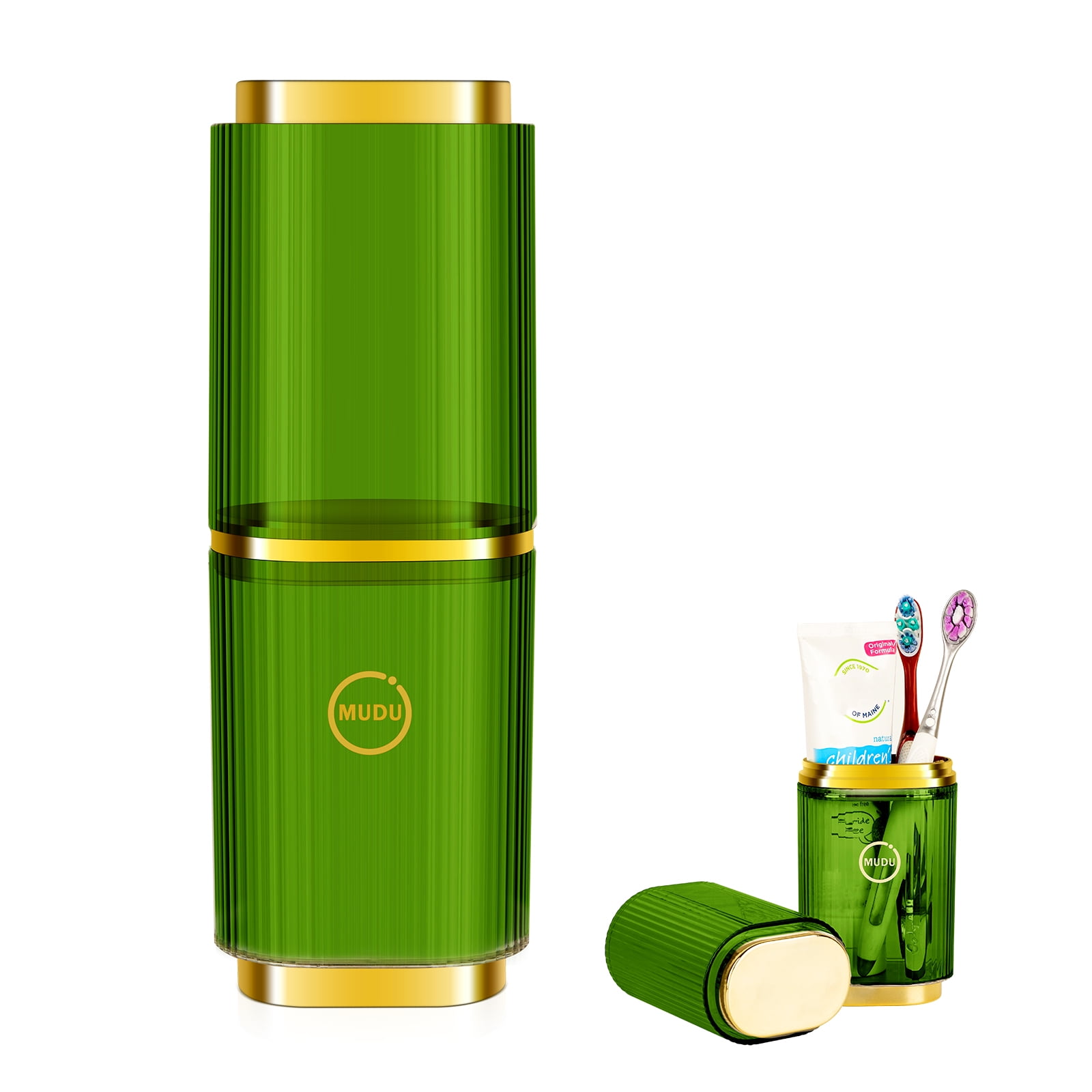 DODAMOUR 2 in 1 Travel Toothbrush Cup Case, Portable Toothbrush Holder ...