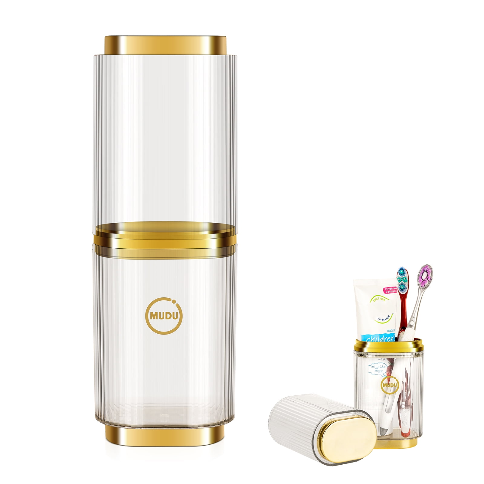 DODAMOUR 2 in 1 Travel Toothbrush Cup Case, Portable Toothbrush Holder ...