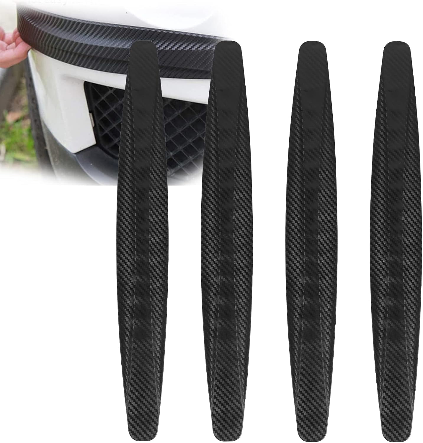 DODAMOUR 4 Pack Car Rubber Bumper Anti Collision Strips, Front and Back ...