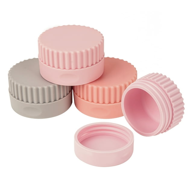 DODAMOUR 4 Pack Silicone Cream Jar with Lids, Leakproof Travel ...