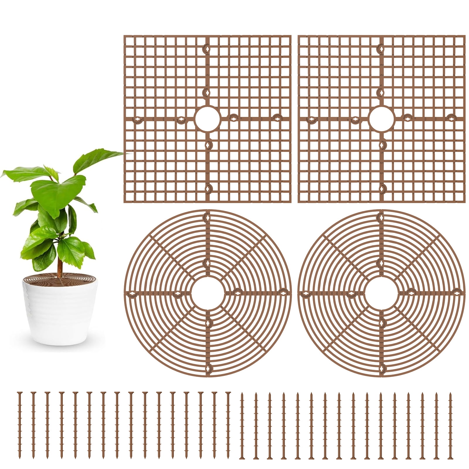 DODAMOUR 4 Pcs Plant Pots Cover, Cuttable Protective Bonsai Tools for ...