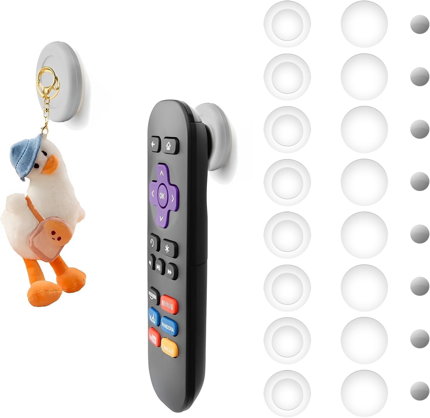DODAMOUR 8 Pack Magnetic TV Remote Holder, Self Adhesive Wall Mount ...