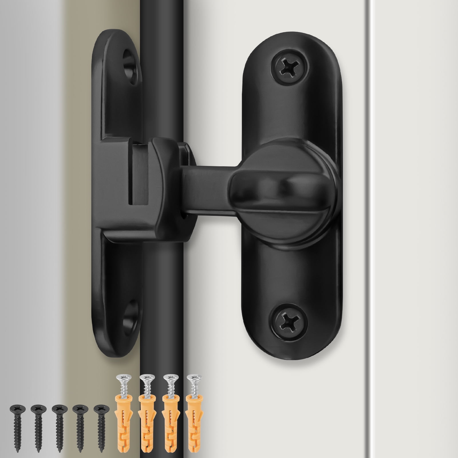 DODAMOUR Barn Door Lock, 90/180 Degree Flip Heavy Duty Sliding Door ...