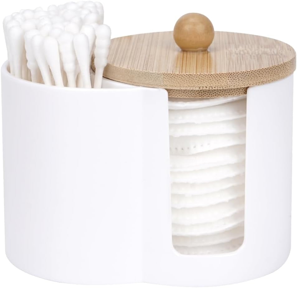 DODAMOUR Cotton Pad and Swab Holder, Small Plastic Cotton Swabs ...