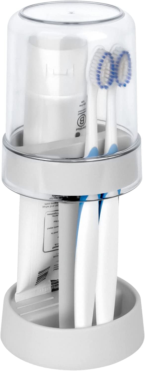 Mainstays Frosted White Plastic Toothbrush Holder - Walmart.com