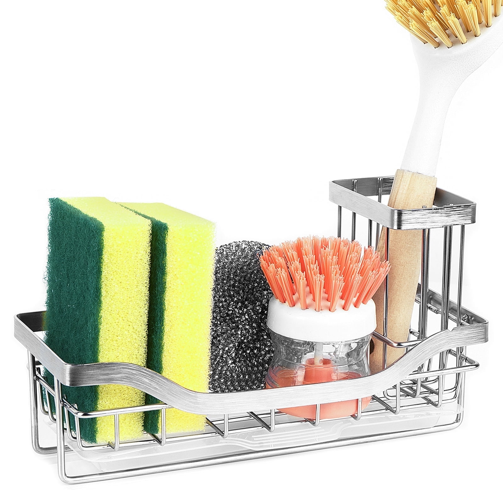 DODAMOUR Kitchen Sink Caddy Organizer, Stainless Steel Sponge Holder ...