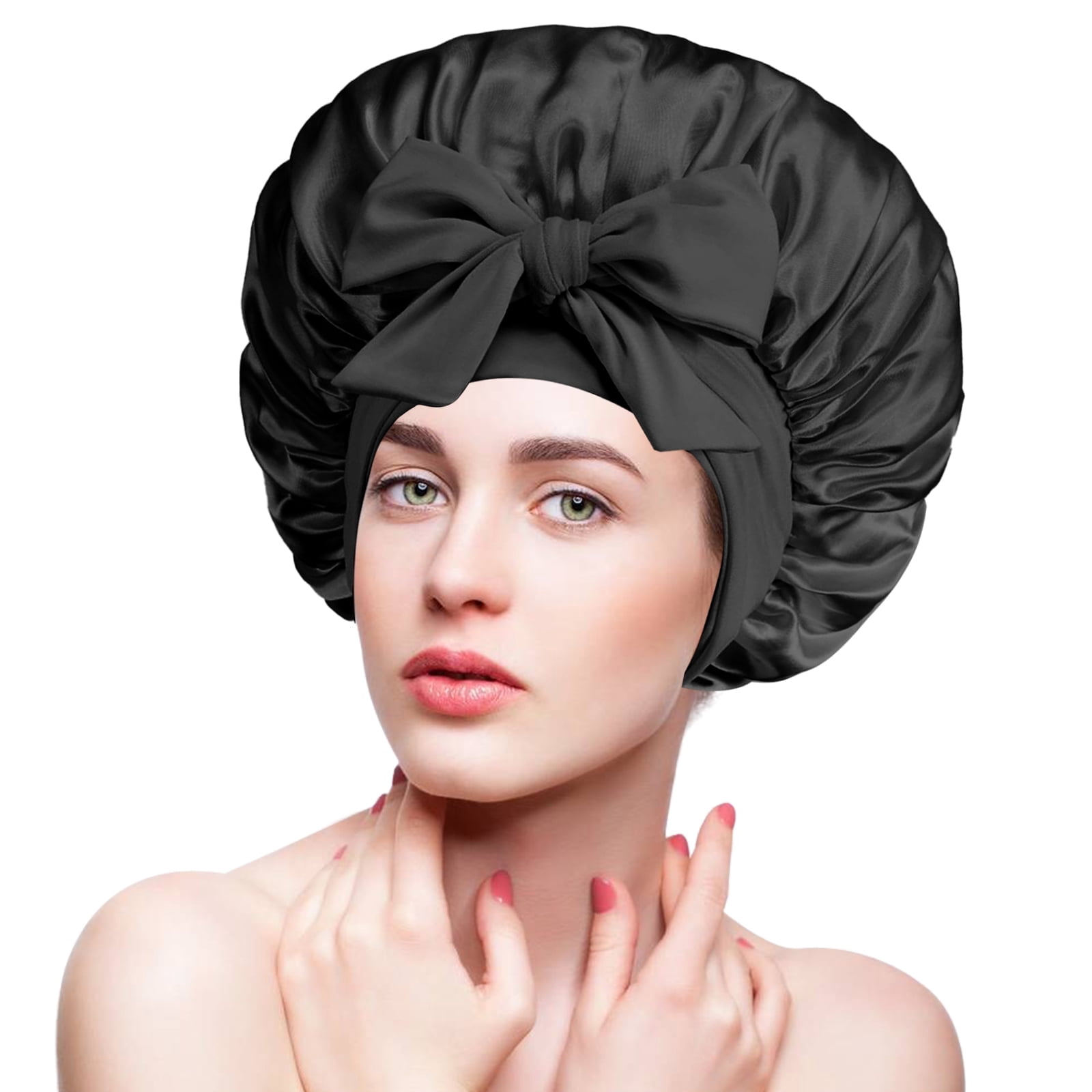 DODAMOUR Satin Silk Bonnet for Sleeping Women, Soft Elastic Band Silk ...