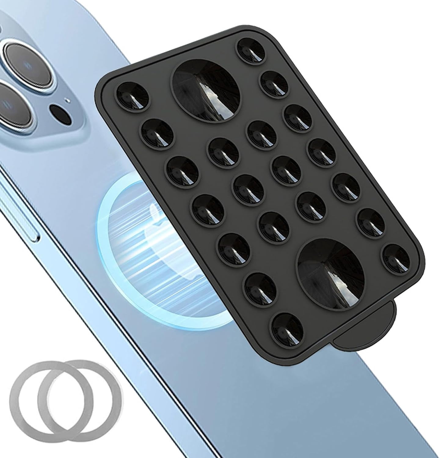 DODAMOUR Silicone Suction Cup Phone Case Mount, Magnetic Suction Phone ...