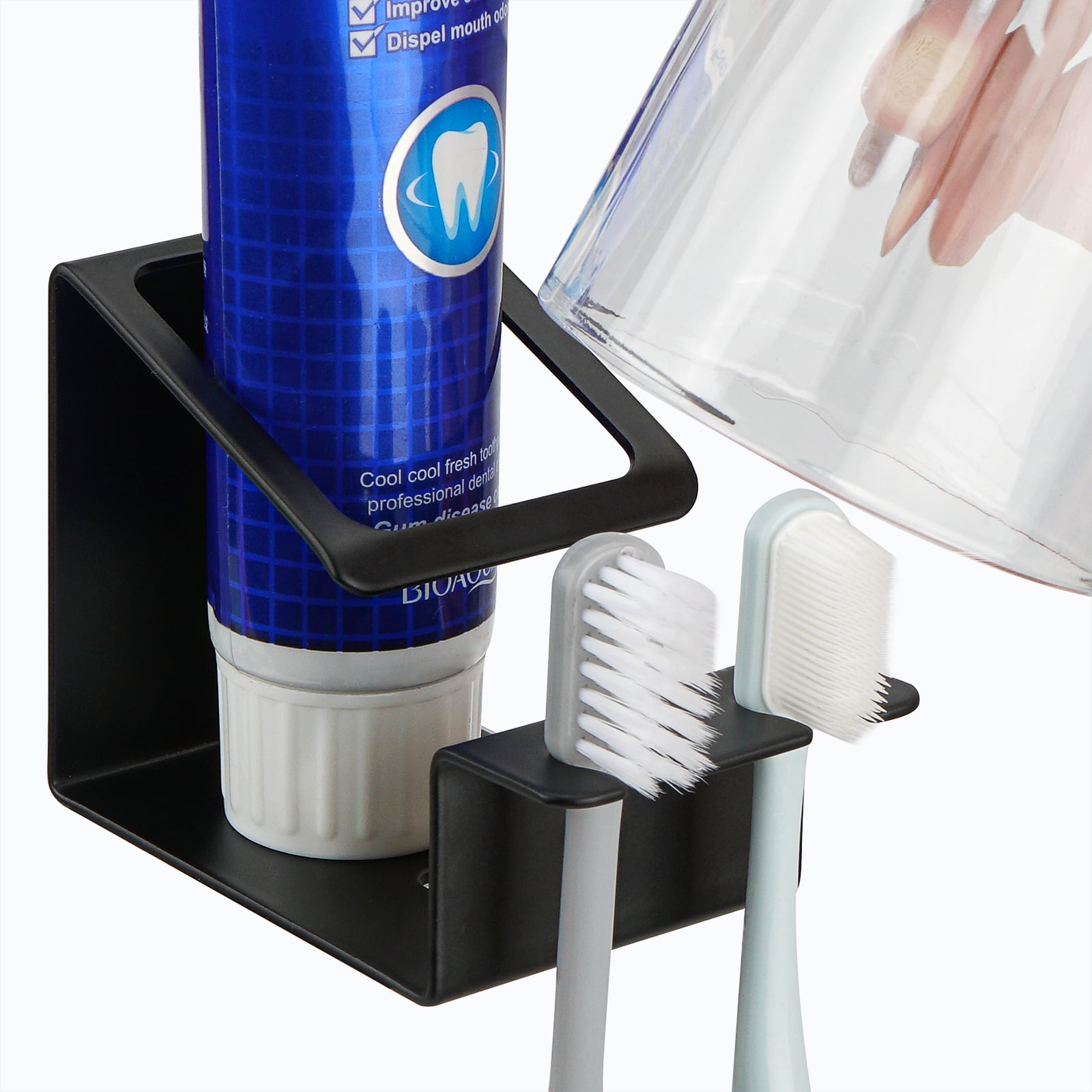 DODAMOUR Stainless Steel Toothbrush Holder Wall Mounted, 3 in 1 ...