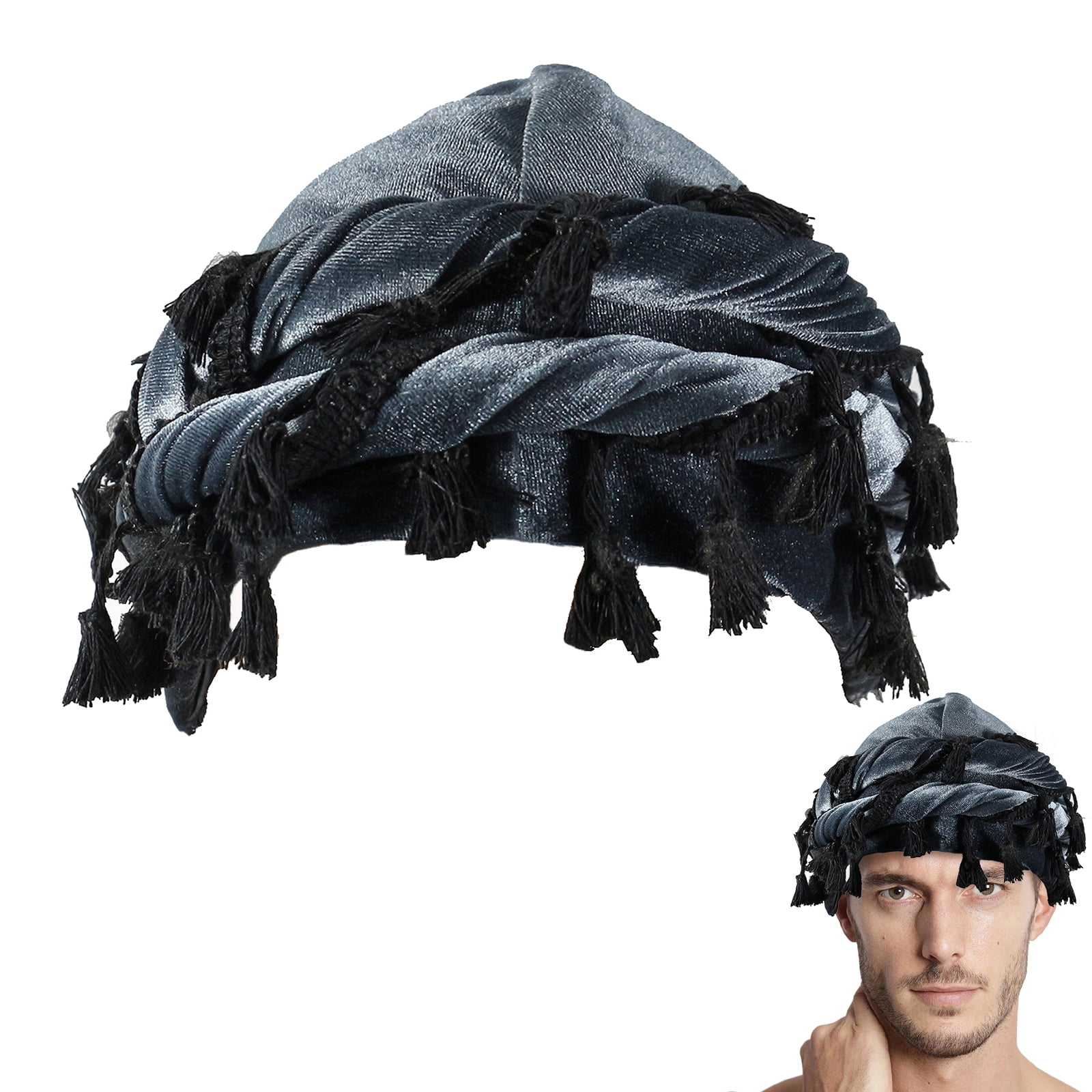 DODAMOUR Velvet Durag Satin Lined Halo Turban Wraps, Unique Design ...