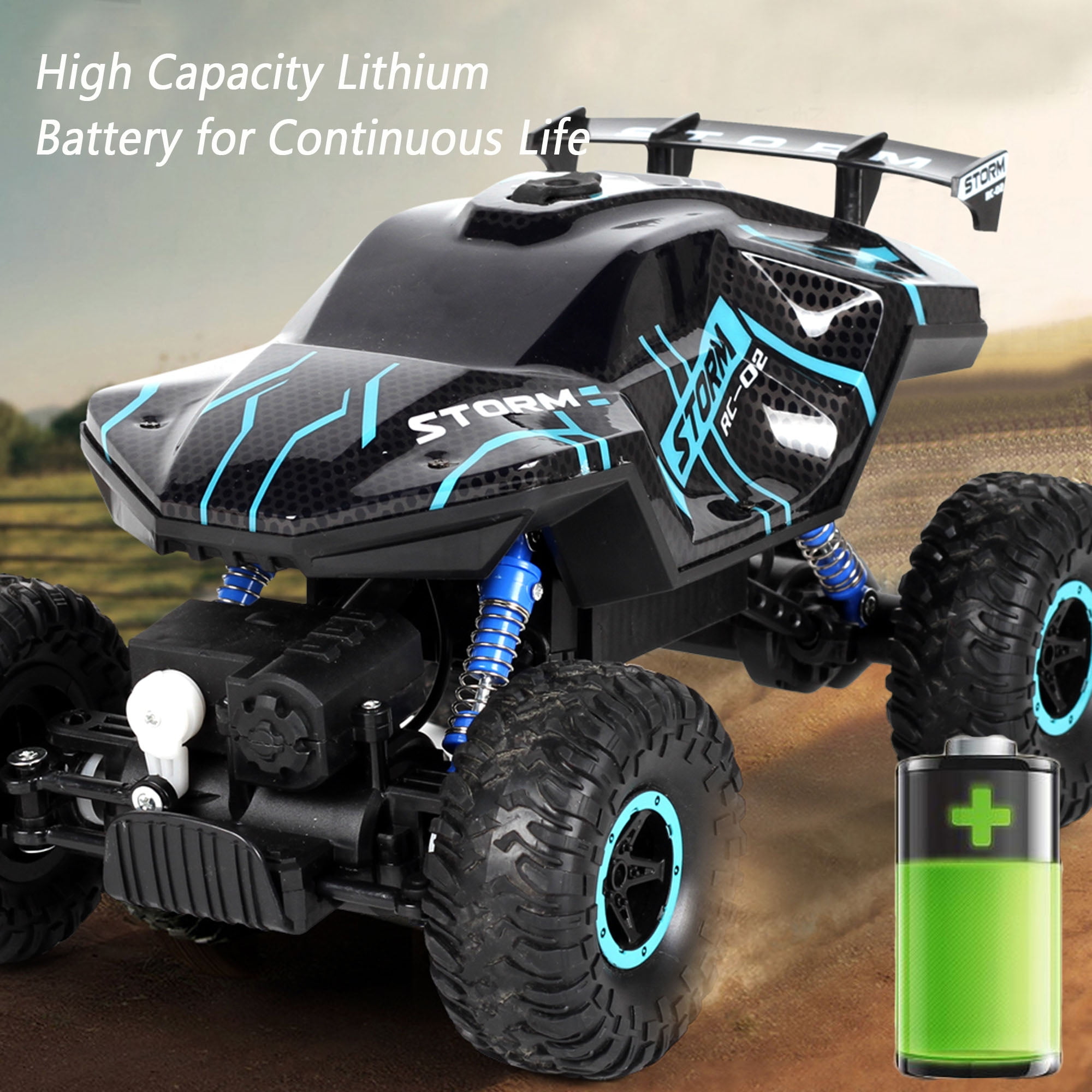 DODOING 1:16 Scale Remote Control Car,2.4 GHz RC Drift Race Car, 4WD High Speed Electric Toy Off ...