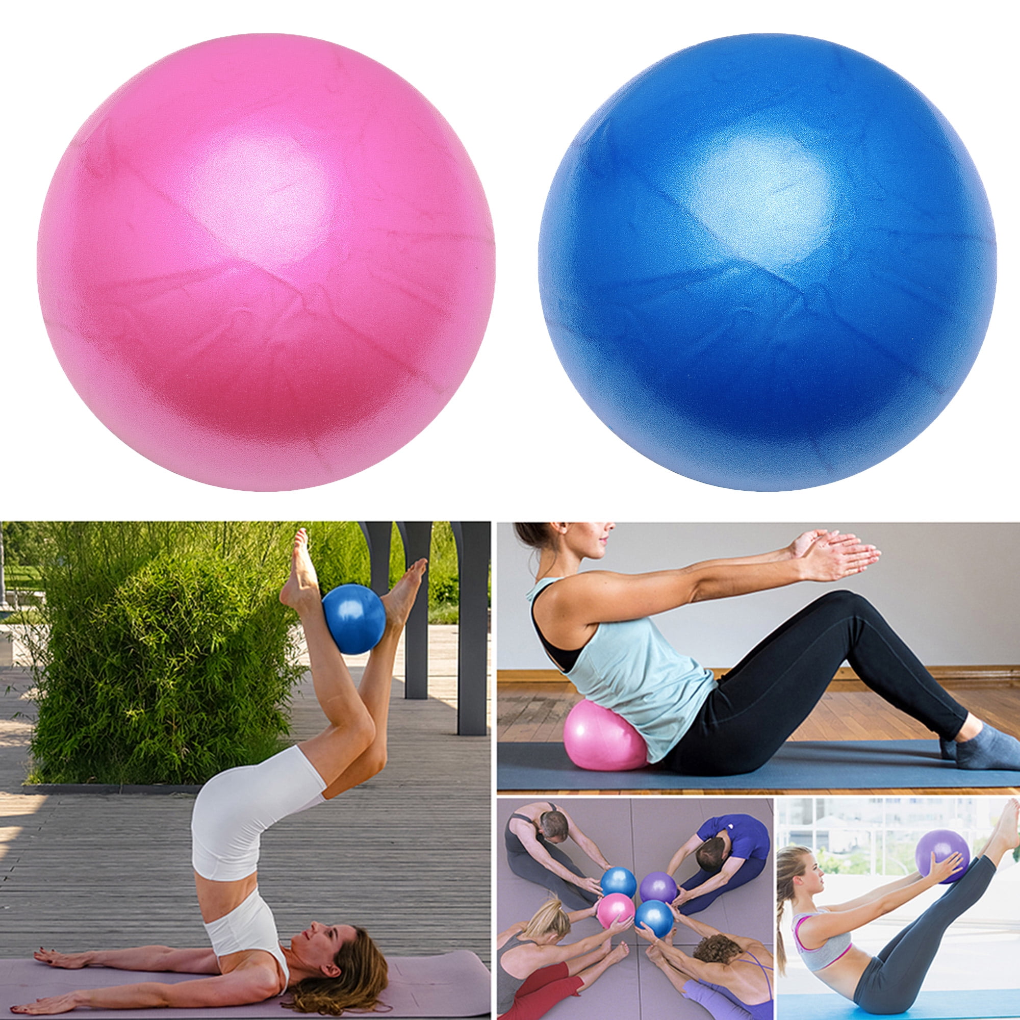 DODOING 1/2/3 Pieces 8 inch Exercise Ball,Small Pilates Ball Mini Yoga ...